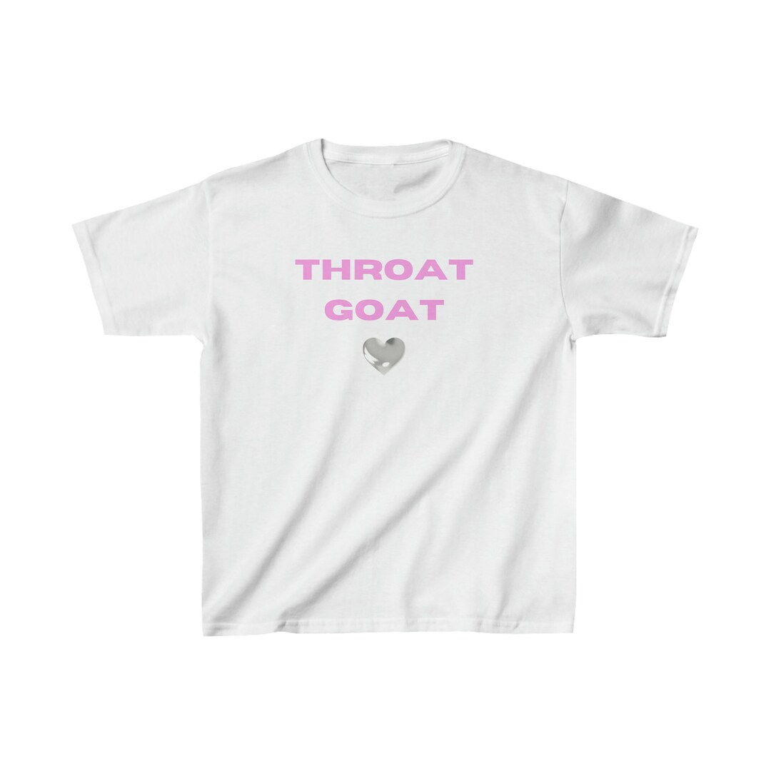 Throat Goat Y2k Slogan Bby Tee Baby Pink - Etsy