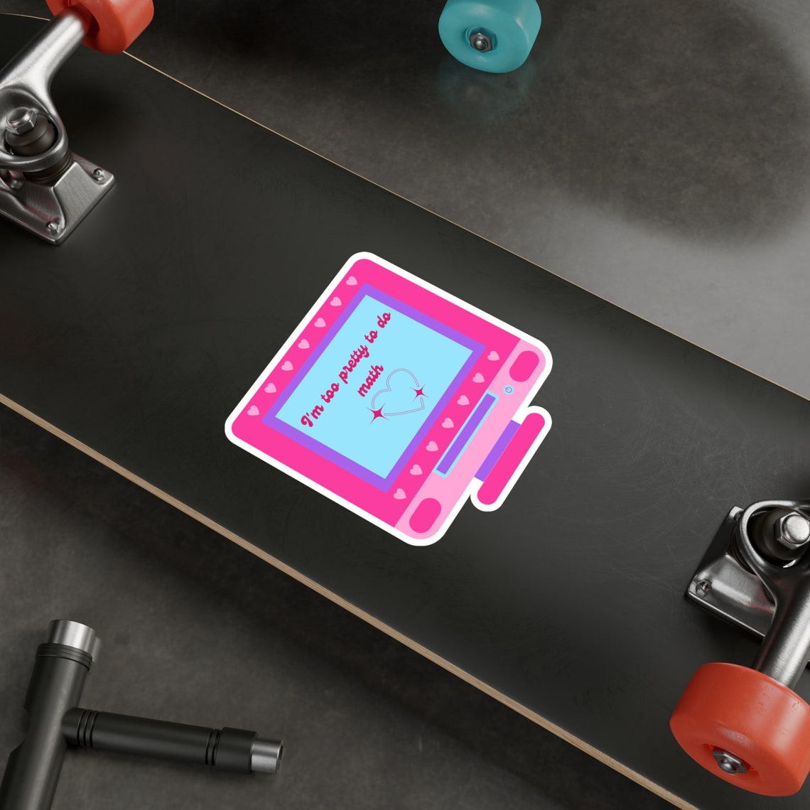 I'm Too Pretty to Do Math Y2k Vinyl Water-resistant - Etsy