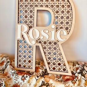 Rattan Wicker Wooden Wall Letter Personalised Bedroom Nursery - Etsy UK