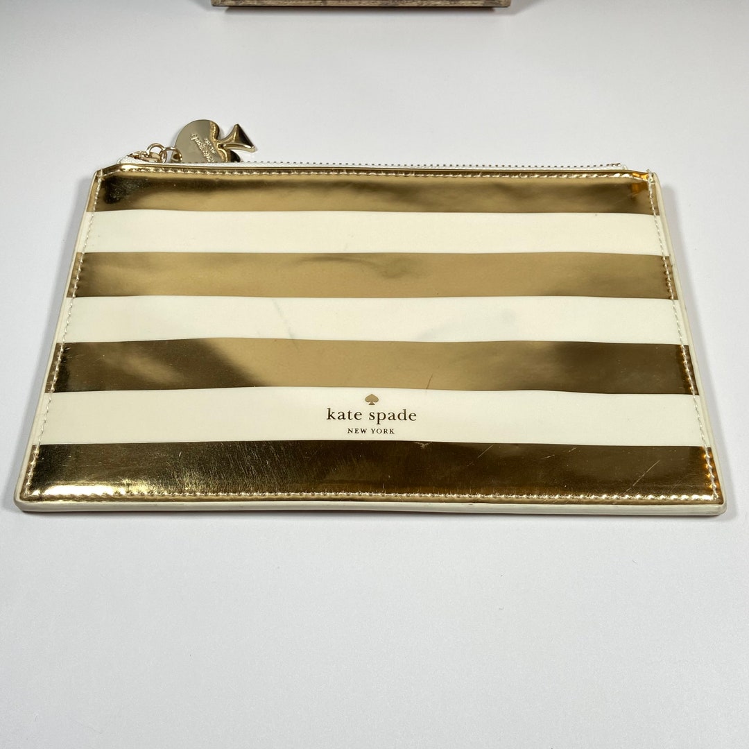 Genuine Vintage Kate Spade White & Gold Wallet - Etsy