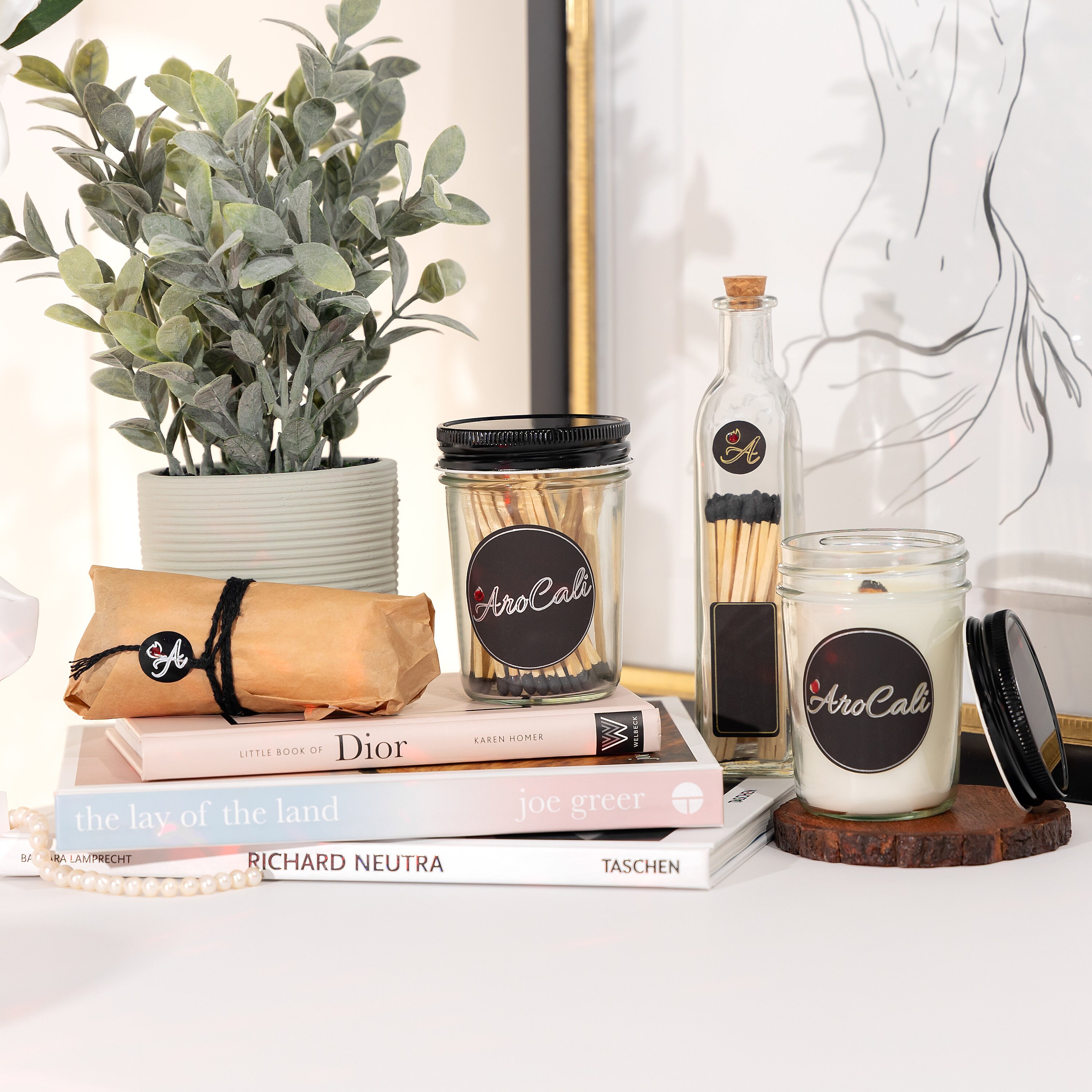 Safety Matches in a Jar for Candle and Fireplace Black Tip Matchstick 4 ...