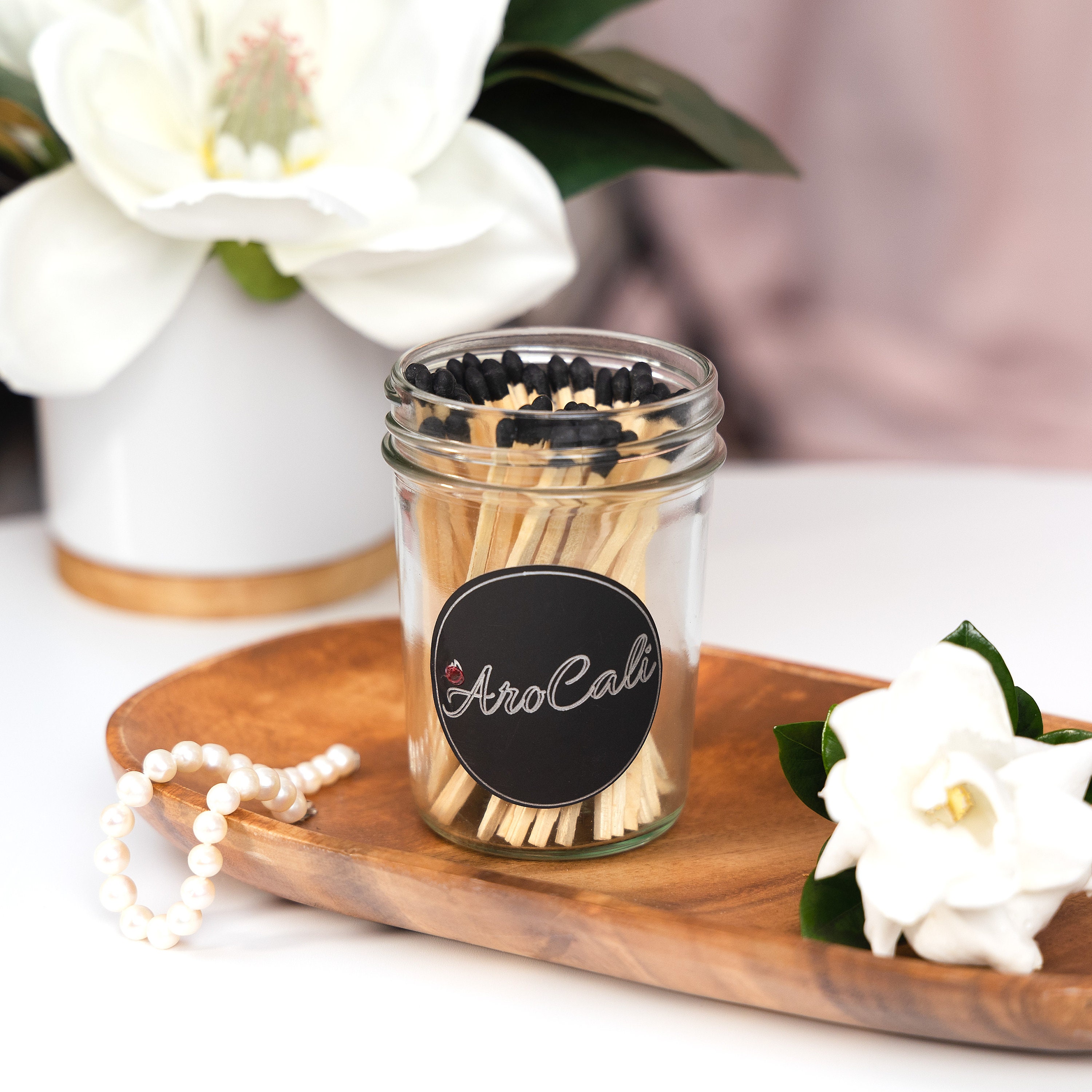 Safety Matches in a Jar for Candle and Fireplace Black Tip Matchstick 4 ...