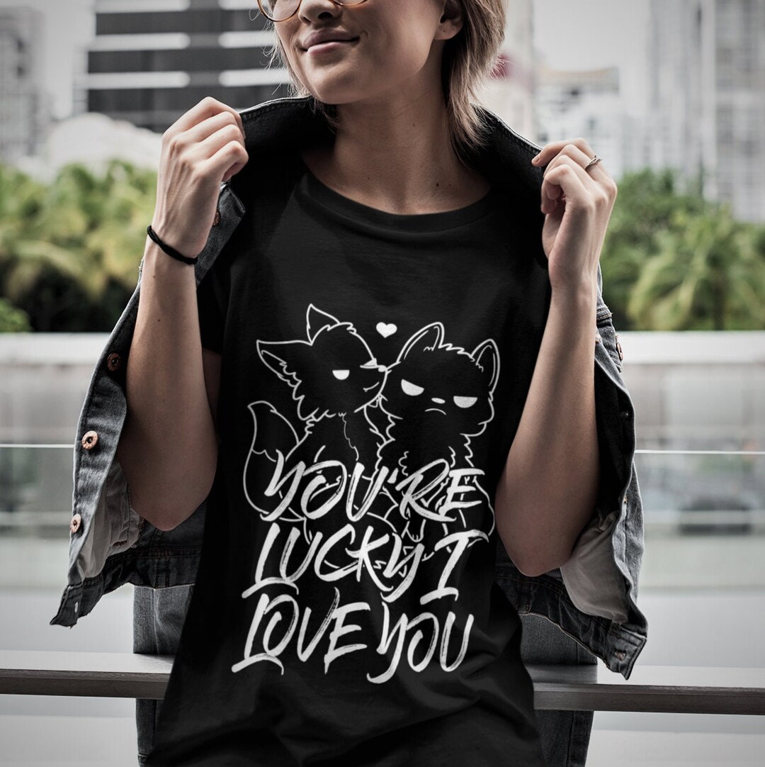 Emo, Goth, Aesthetic, Youre Lucky ILY: Love Shirt, Streetwear, Black ...