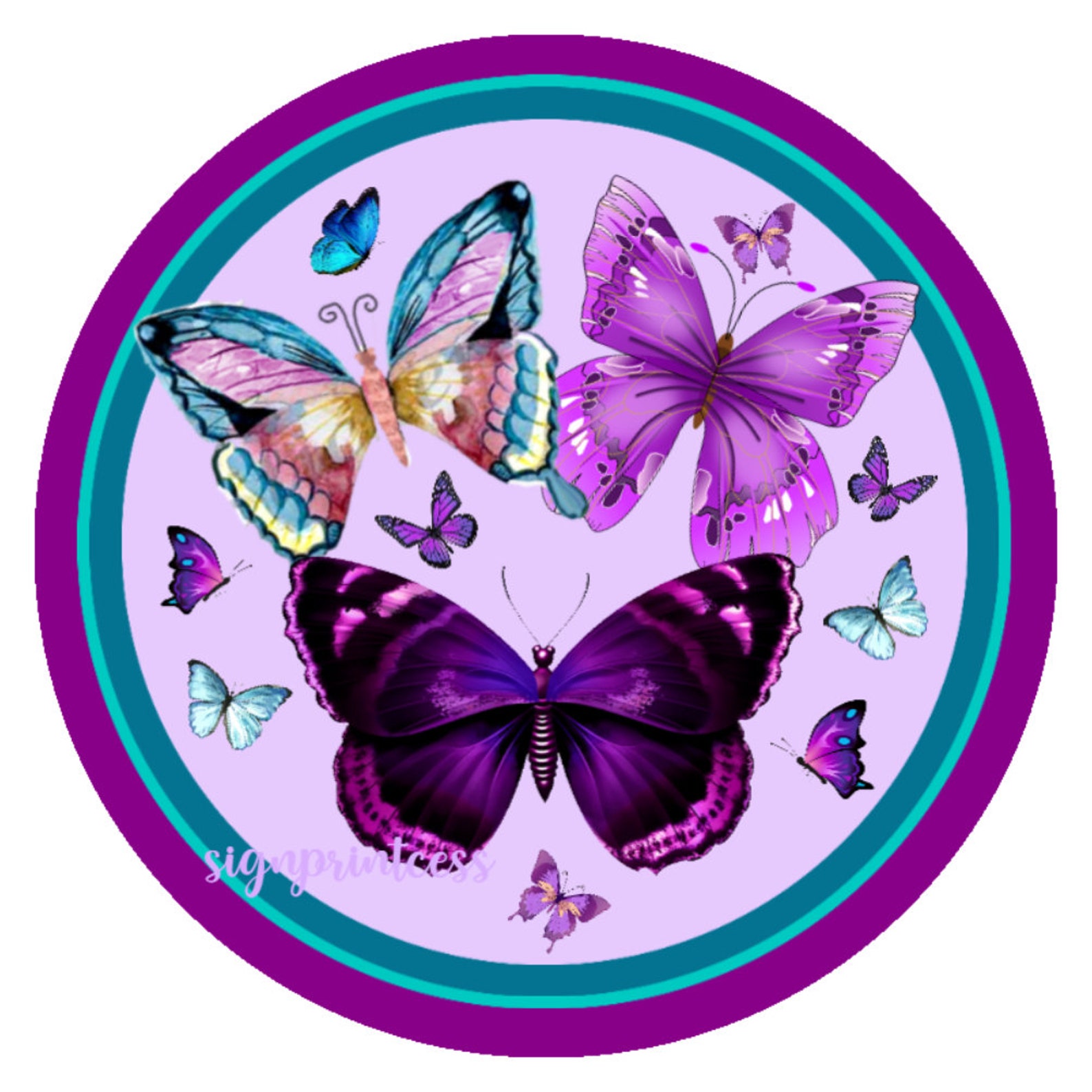 Butterfly Sign Metal Wreath Sign Butterfly Welcome Sign - Etsy