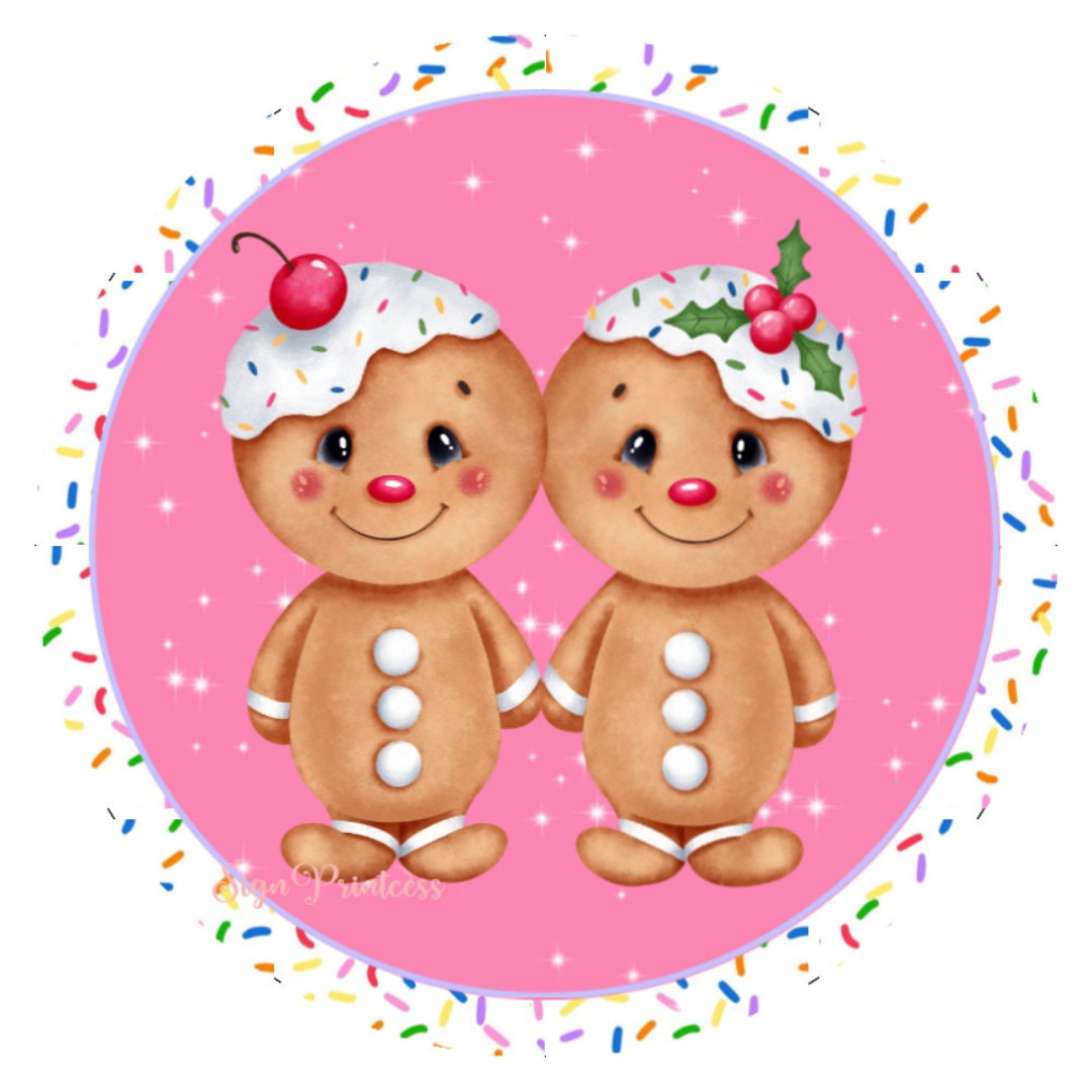 Gingerbread Sign, Gingerbread Sign, Christmas Wreath Sign, Gingerbread ...