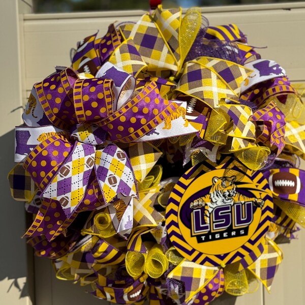 Lsu Wreath - Etsy