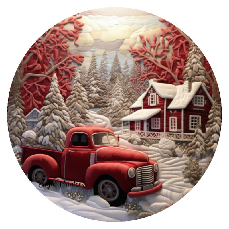 Red Truck Sign - Etsy
