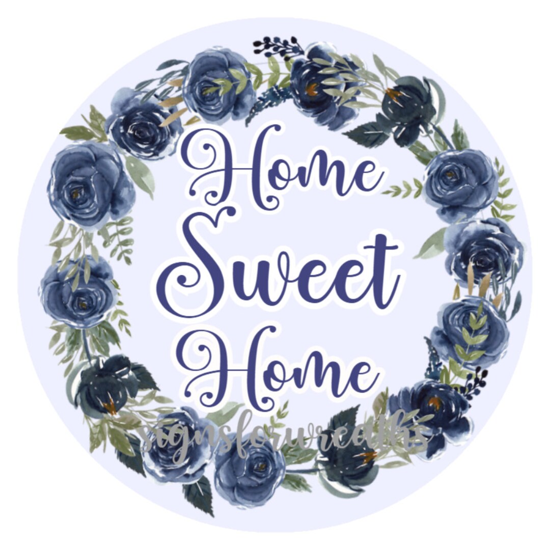 Home Sweet Home Sign, Welcome Sign, Sign, Metal Wreath Sign, Home Sweet ...