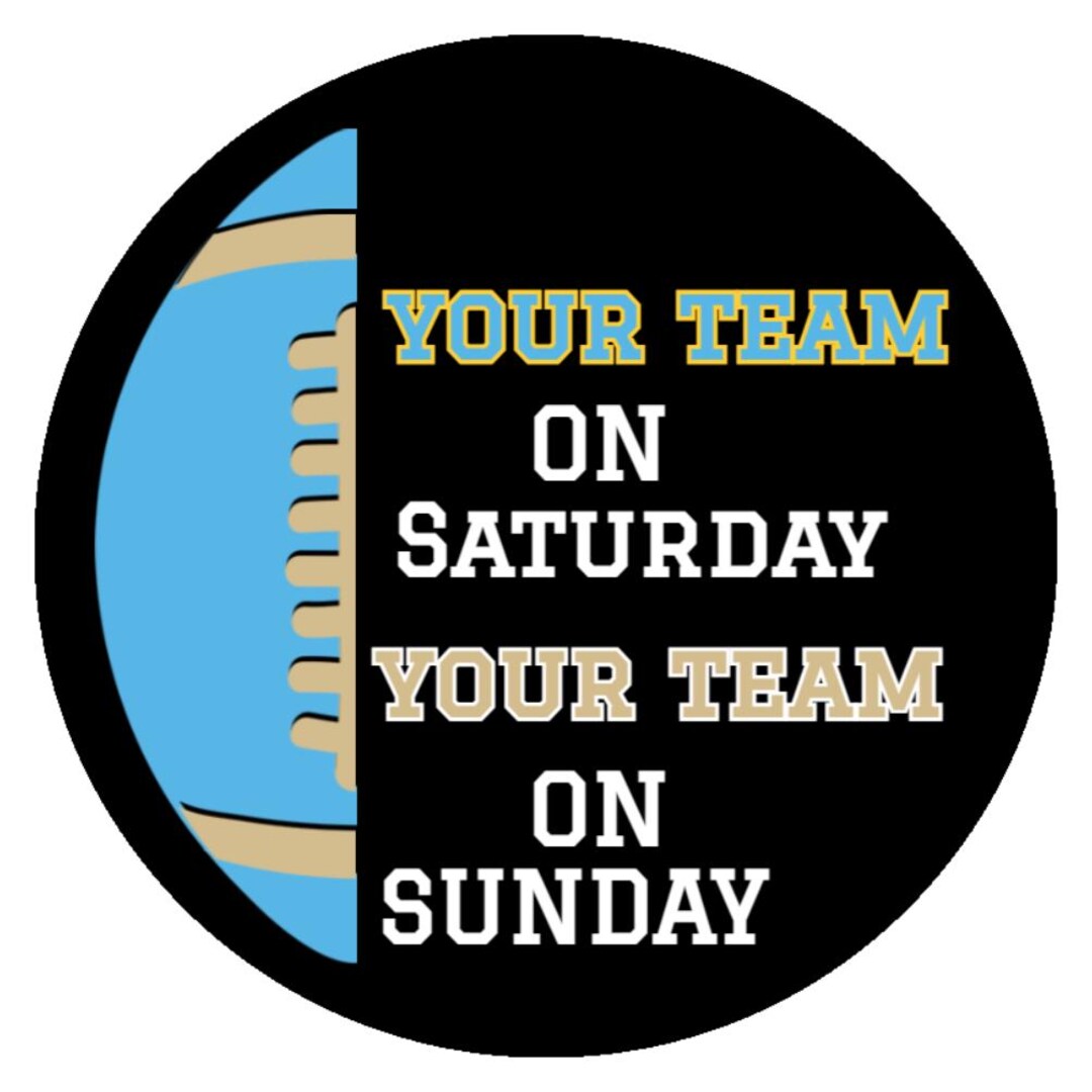 Custom Team Sign, Football Team Sign, Team Saturday and Sunday Sign ...