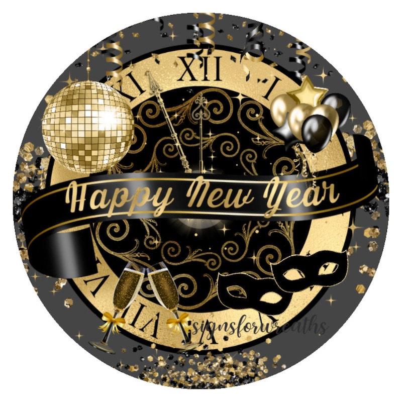 Happy New Year Sign - Etsy