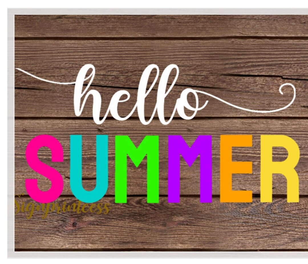 Hello Summer Wreath Sign, 8x10 Metal Sign, Metal Wreath Sign, Summer ...