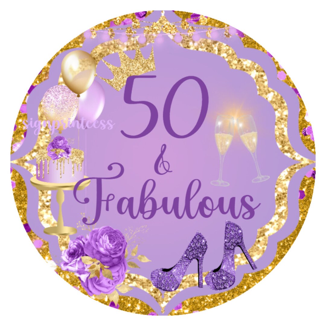 50 and Fabulous Sign, Metal Wreath Sign, 50th Birthday Sign ...