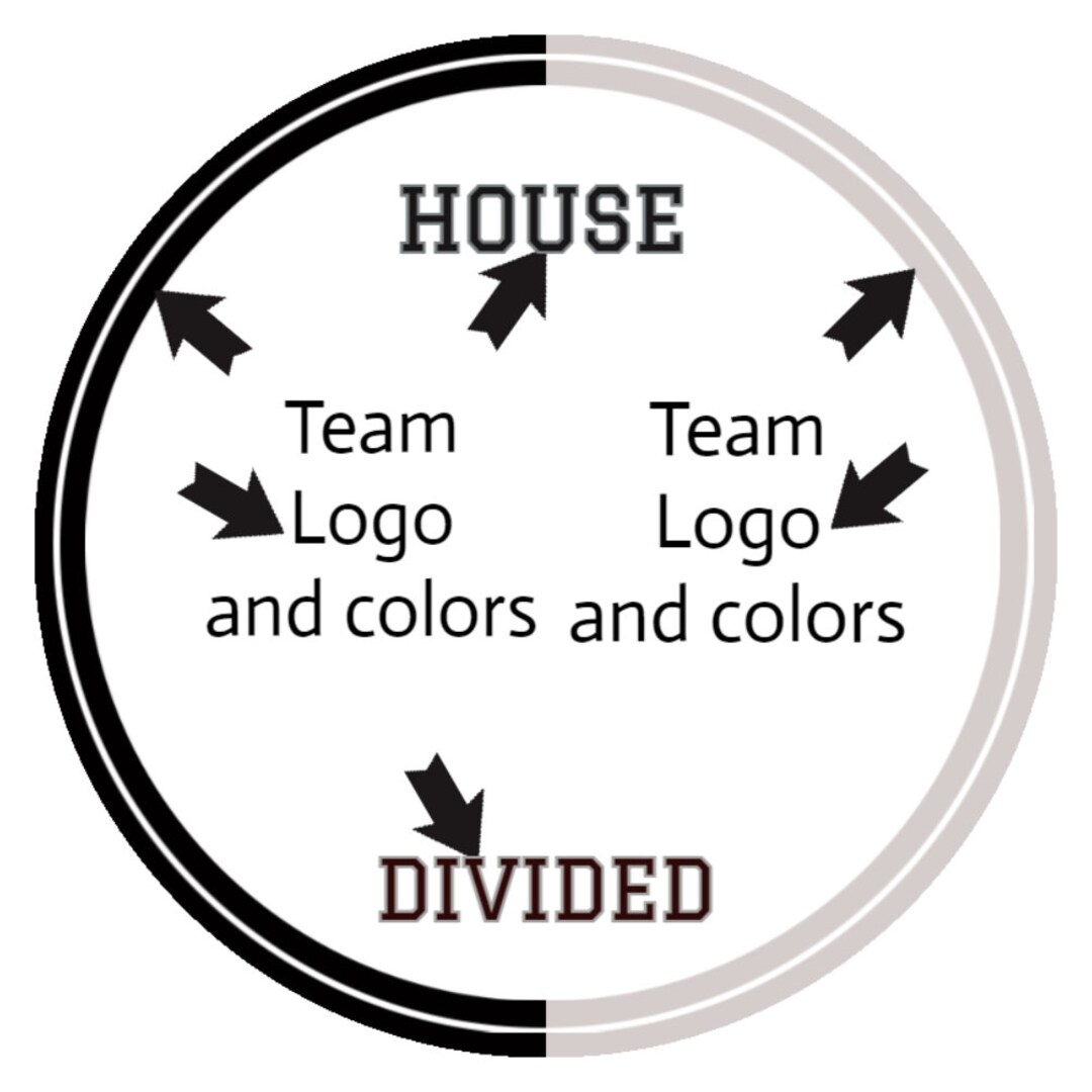 Custom House Divided Sign Custom Team Sign Custom Fraternity - Etsy