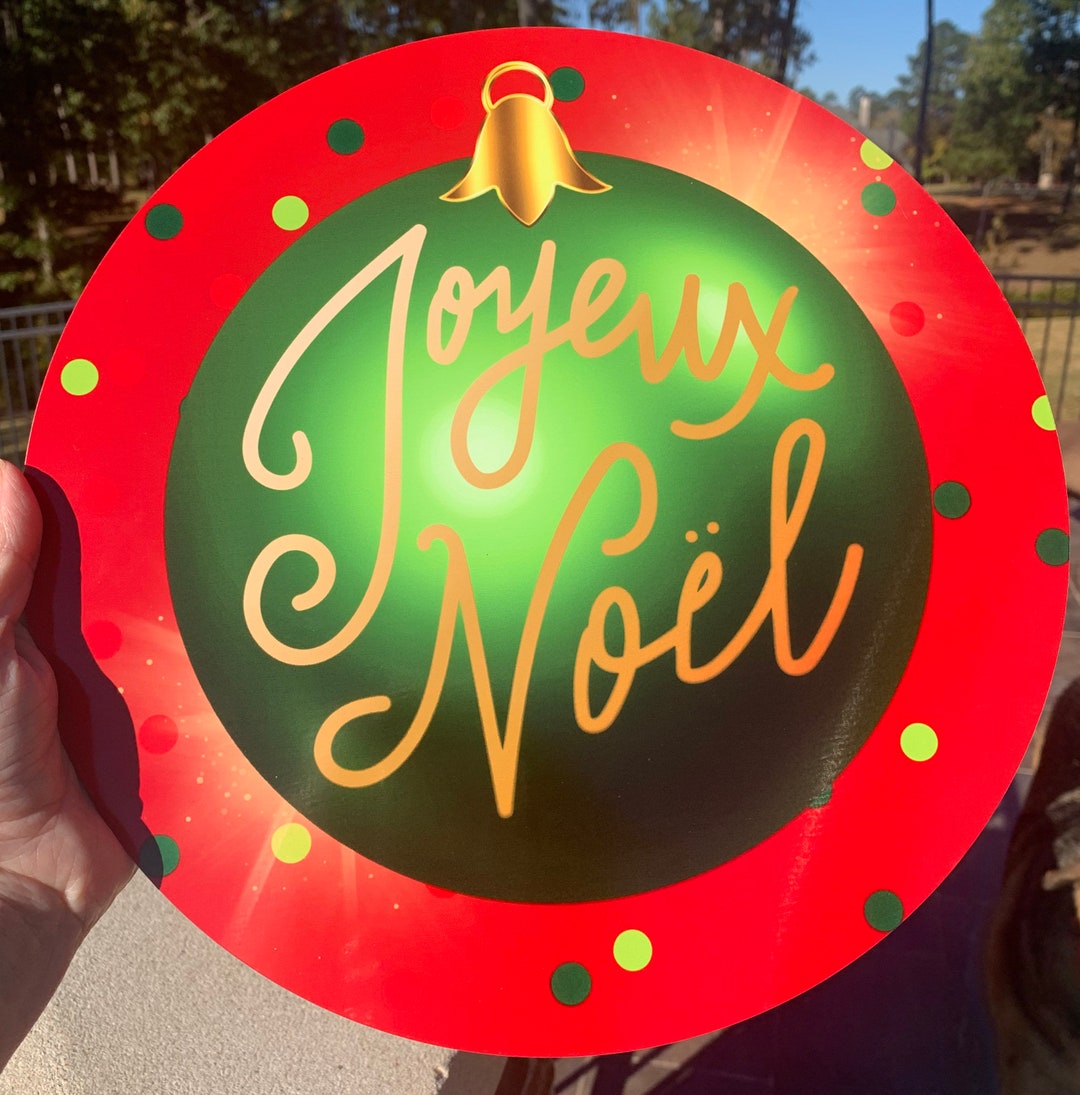 Joyeux Noel Sign Joyeux Sign Metal Wreath Sign Christmas - Etsy