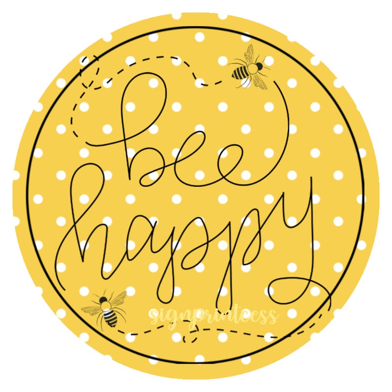 Bee Welcome Sign Metal Wreath Sign Bee Happy Sign Honey Bee - Etsy