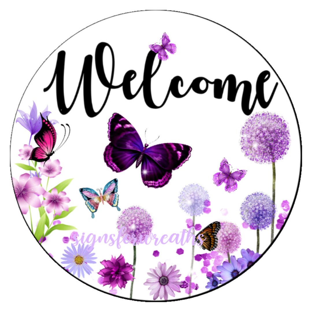 Letrero de bienvenida letrero de corona de metal letrero de - Etsy México