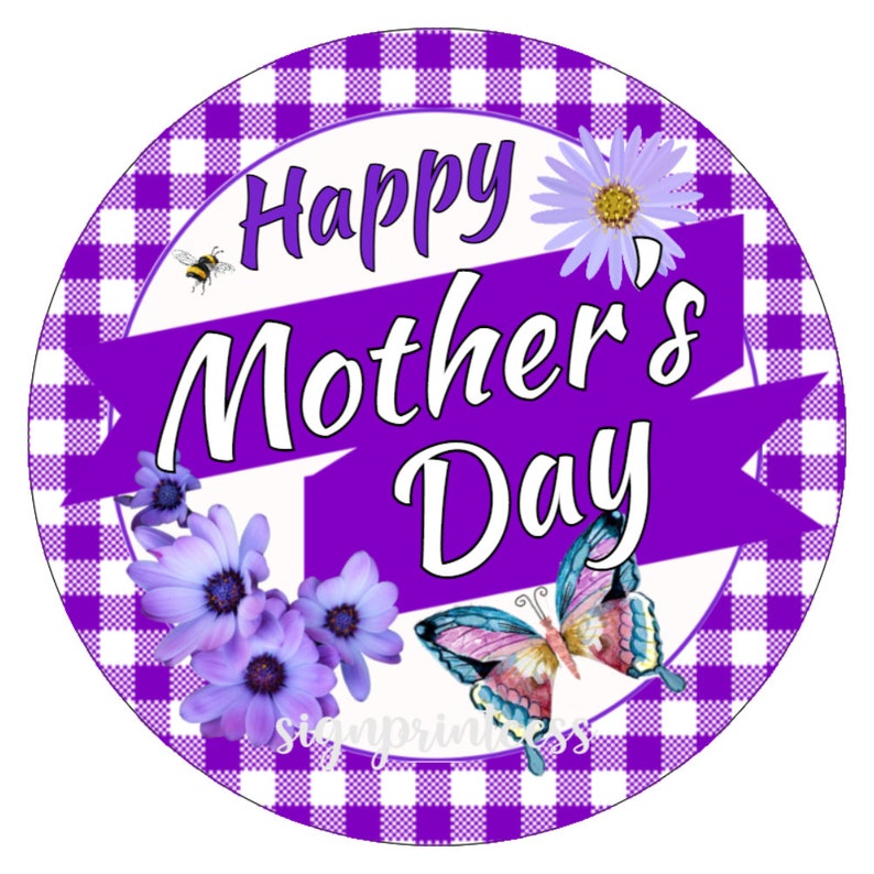 Happy Mother's Day Sign Metal Wreath Sign Mother's - Etsy