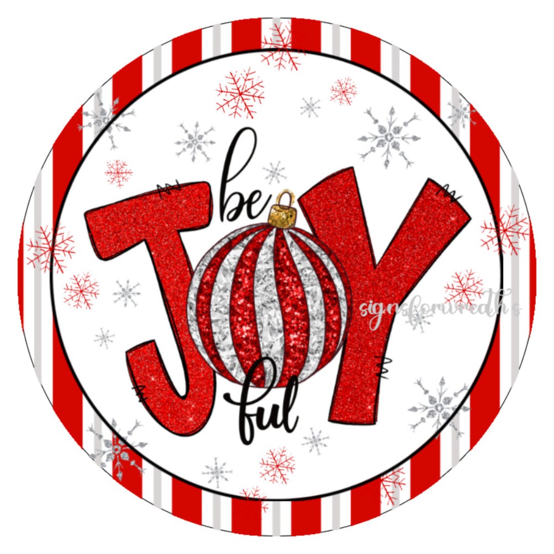 Joy Sign Be Joyful Sign Metal Wreath Sign Christmas Sign - Etsy