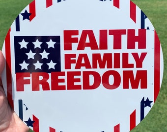 Faith Family Freedom Sign - Etsy