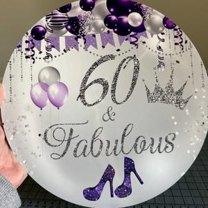 50 and Fabulous Sign, Metal Wreath Sign, Customizable Birthday Sign ...
