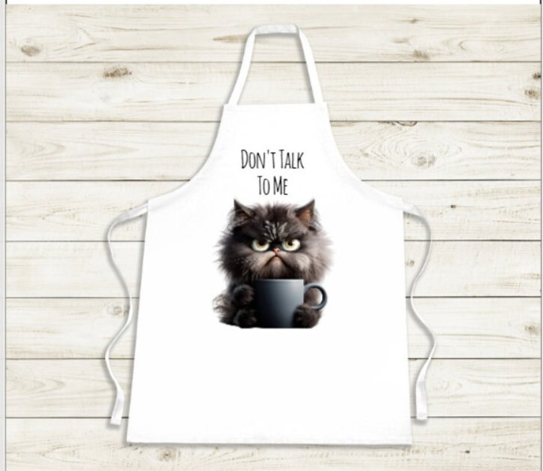 Black Cat Apron, Funny Apron Gift, Funny Cat Person Gift, Funny Baker ...