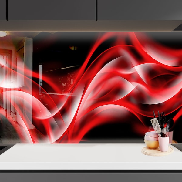 Red Backsplash Tile - Etsy