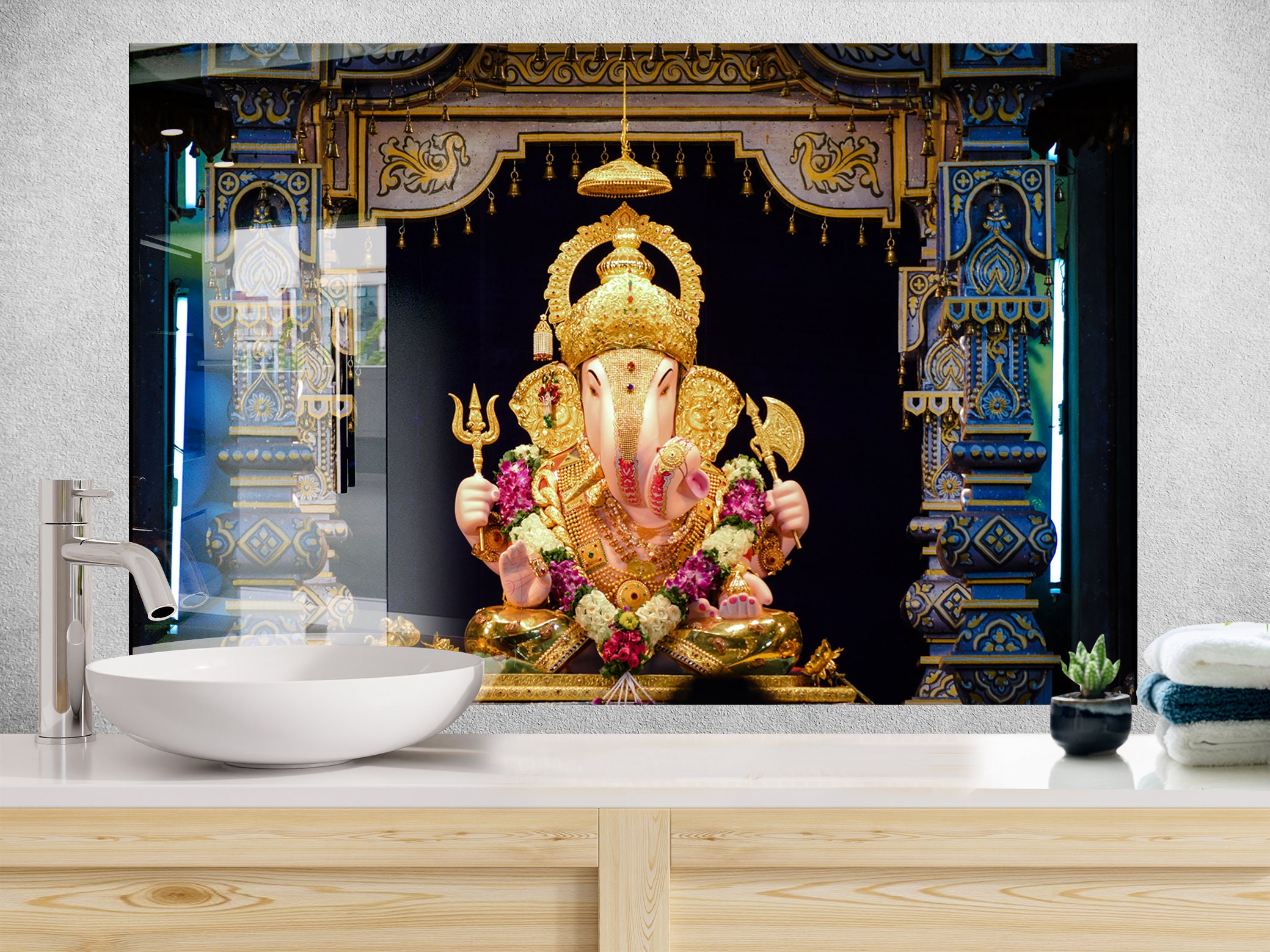 Lord Ganesha Glass Paintings