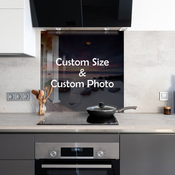 Tempered Glass Backsplash Behind Stove - Etsy