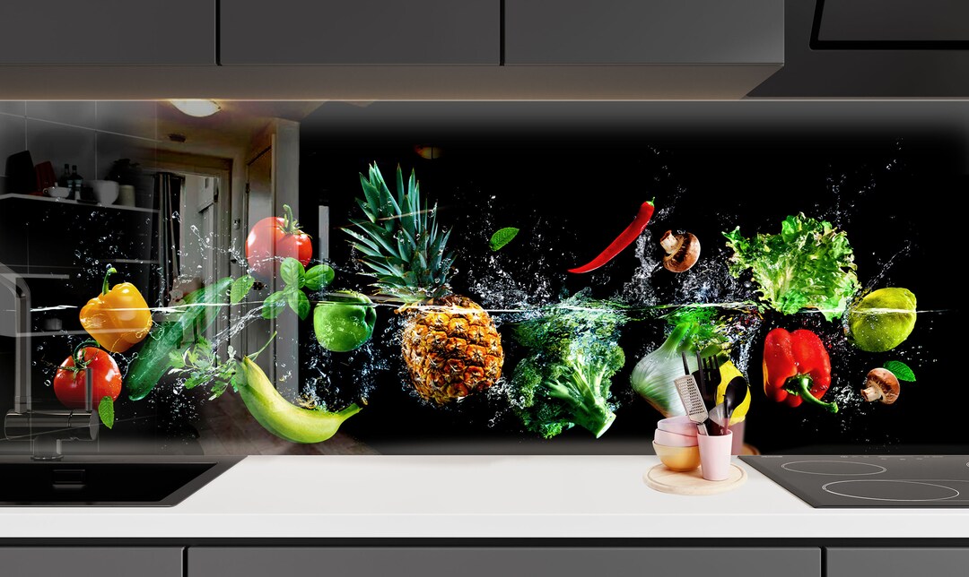 Backsplash Tile-solid Tempered Glass Wall Protection-kitchen - Etsy