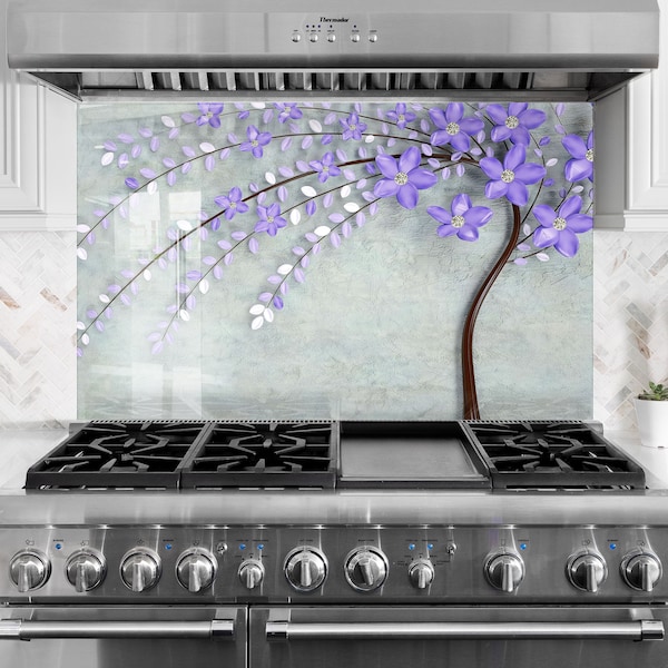 Purple Backsplash Tile - Etsy