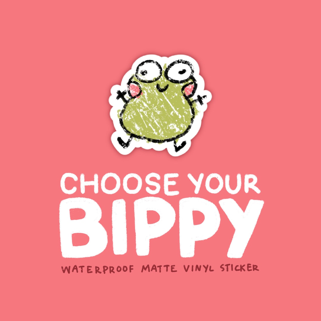 Bippy Sticker waterproof Vinyl - Etsy