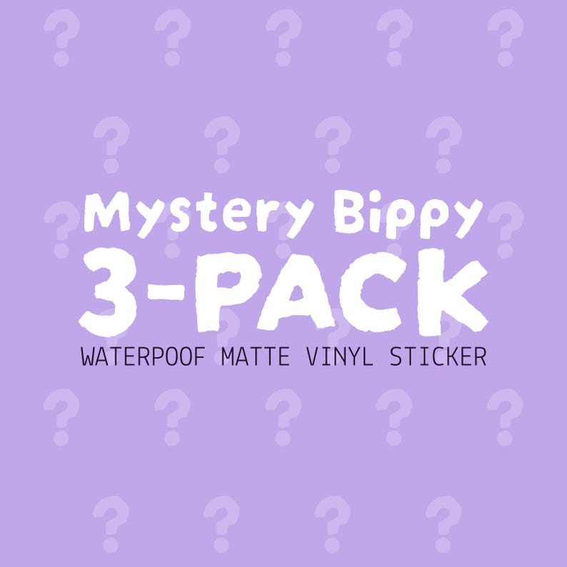 Mystery Bippy Sticker Bundle 3-pack - Etsy