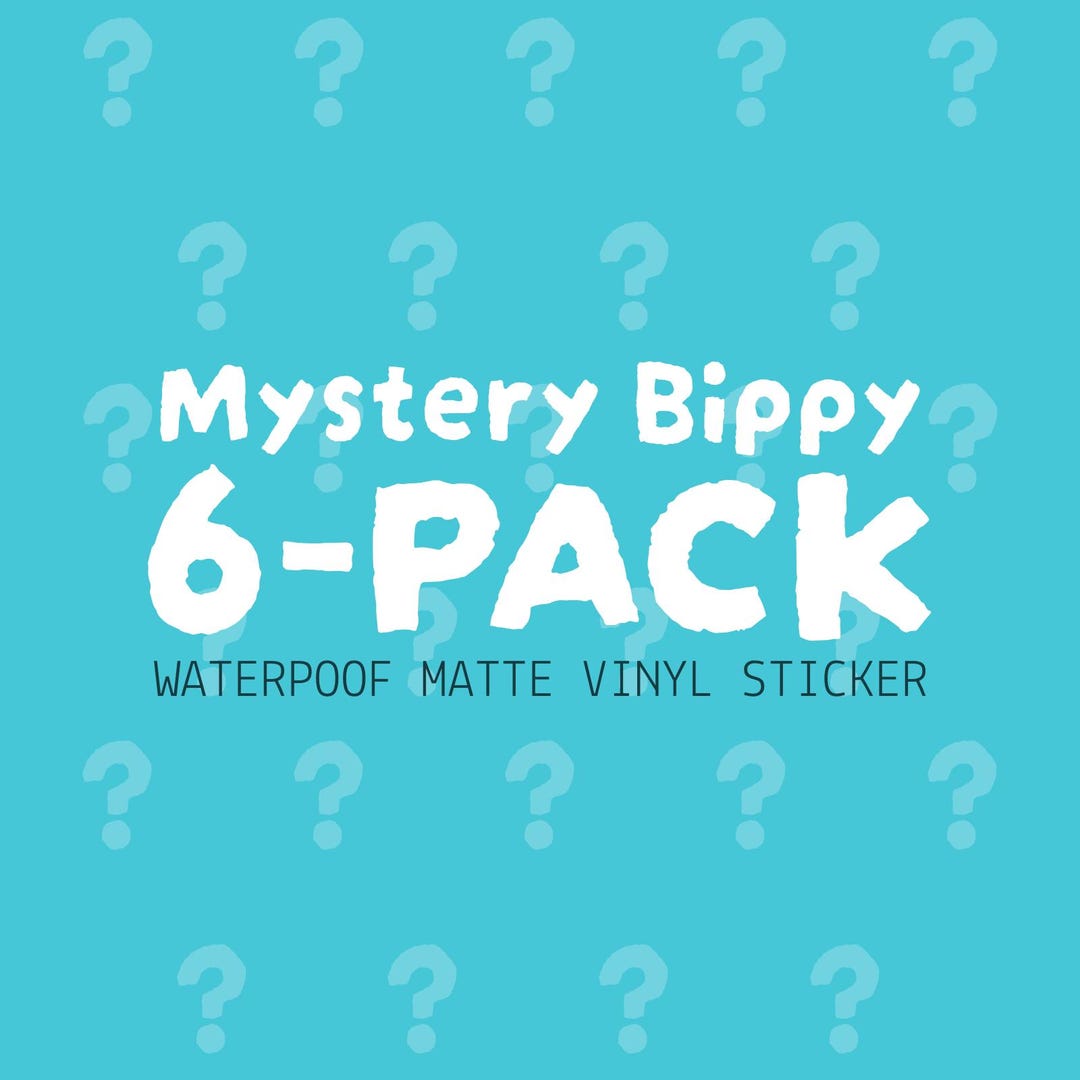Mystery Bippy Sticker Bundle 6-pack - Etsy