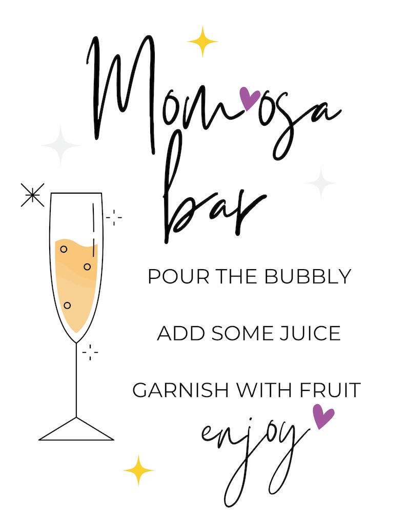 Mimosa Bar Sign - Etsy