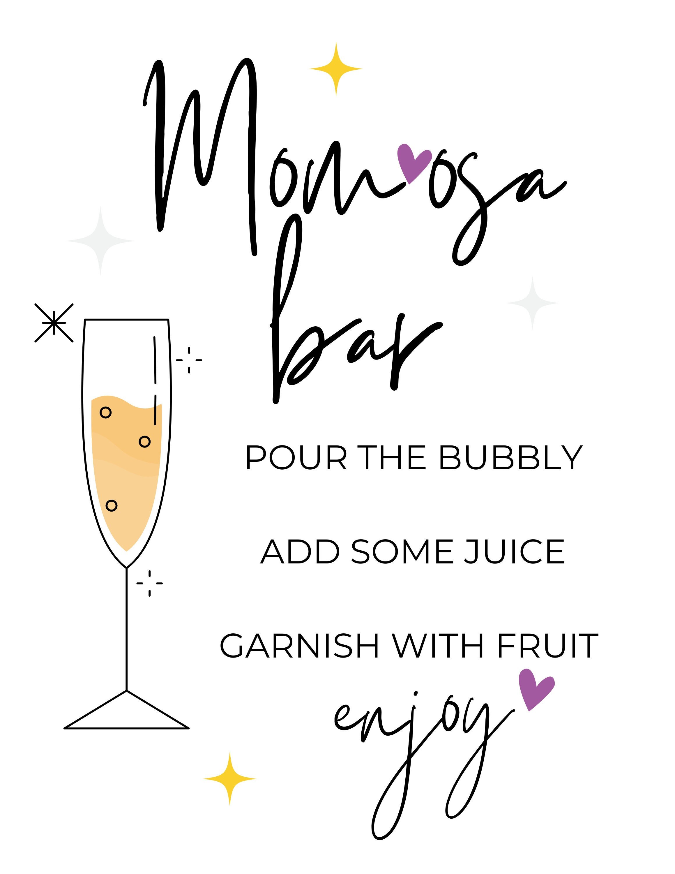 Mimosa Bar Sign - Etsy