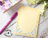 Daisies 4x5.5 Notepad 50 Pages Kawaii - Etsy
