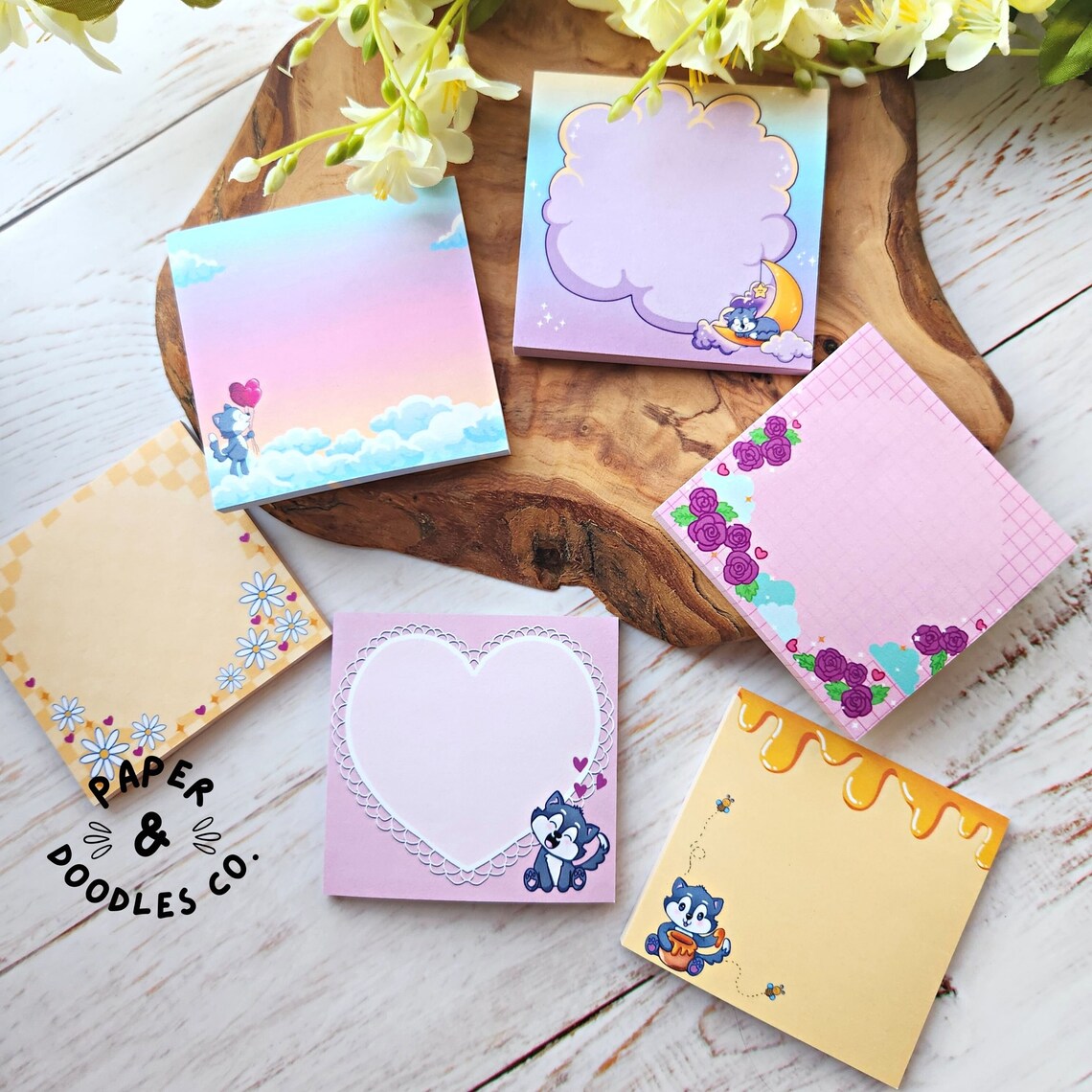 Daisy Notepad – Kawaii Stationery, Cute Memo Pad - Etsy