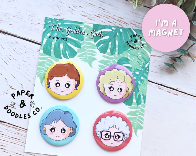 The Golden Girls Magnets or Pin Back Buttons - Etsy