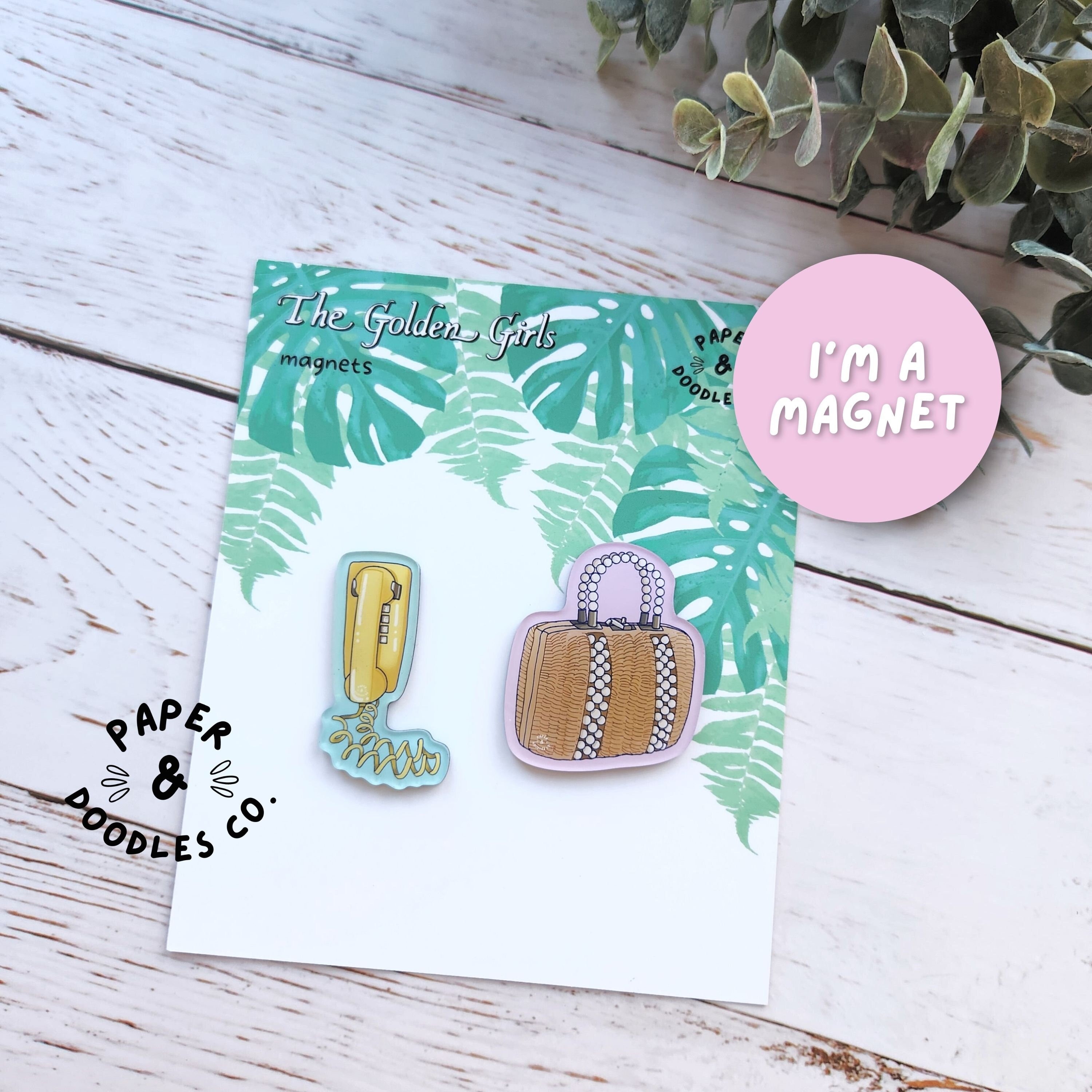 The Golden Girls Magnets: Hand-drawn Acrylic Fridge Magnet Set - Etsy
