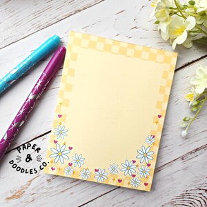 Daisy Notepad – Kawaii Stationery, Cute Memo Pad - Etsy