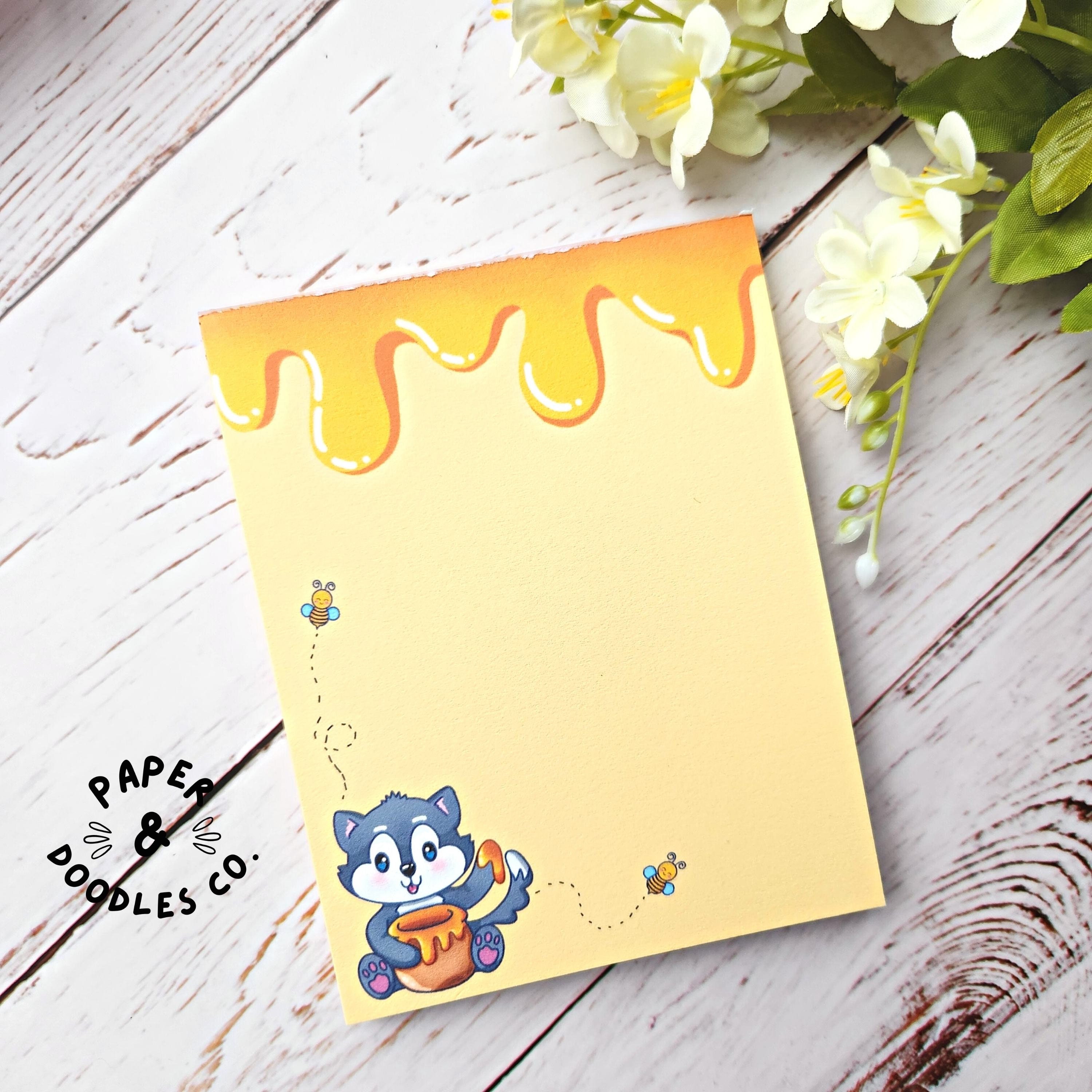 Honey Bees 4x5.5 Notepad 50 Pages Kawaii - Etsy