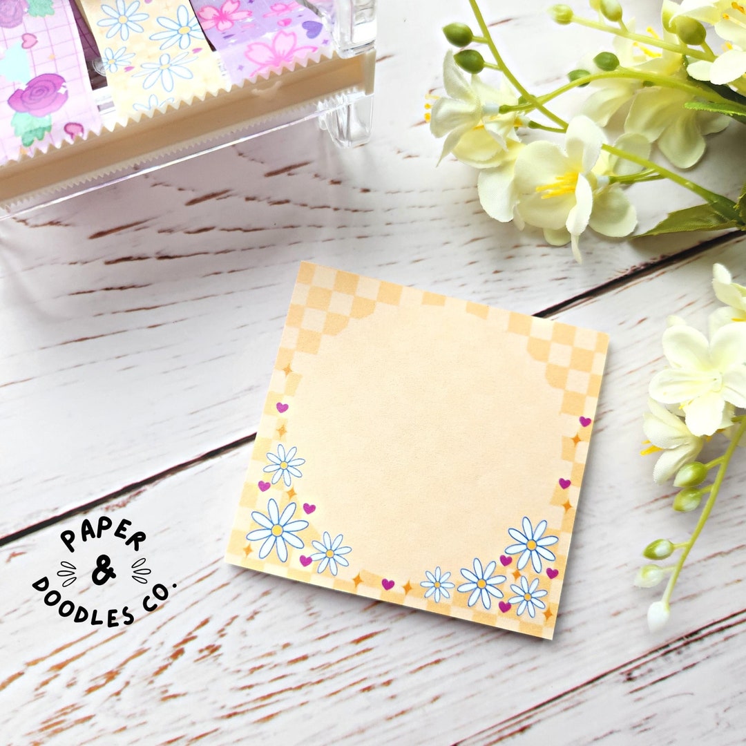 Daisies Post-it Notes – 3x3 Kawaii Stationery, 50 Pages - Etsy