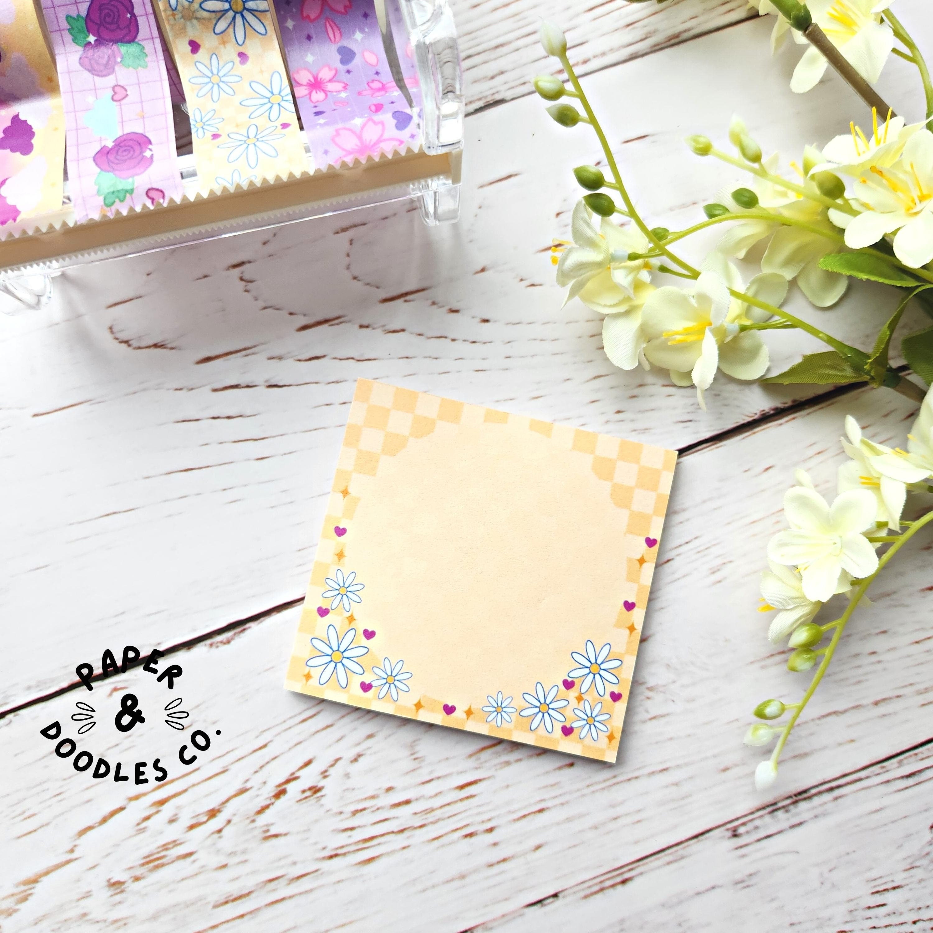 Daisies Post-it Notes – 3x3 Kawaii Stationery, 50 Pages - Etsy