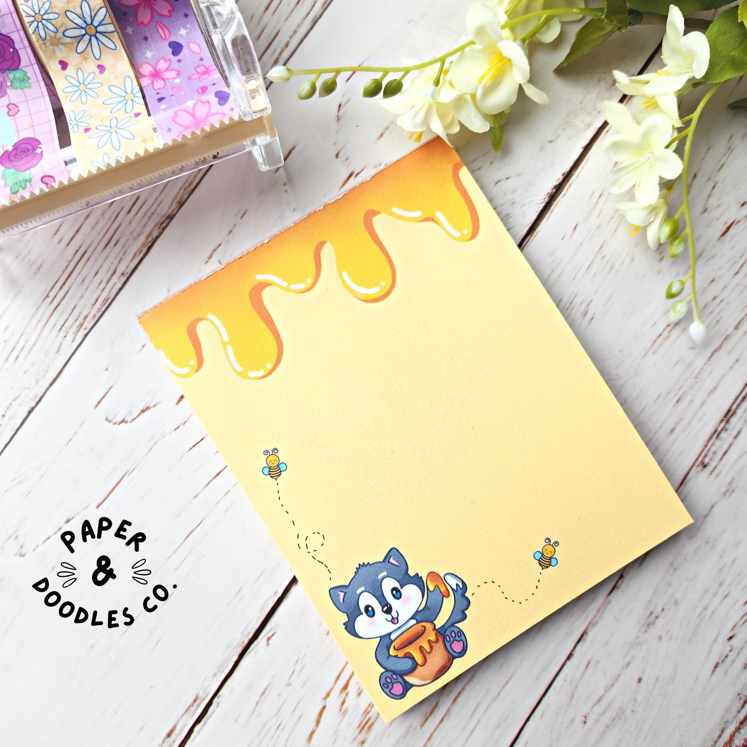 Honey Bees 4x5.5 Notepad 50 Pages Kawaii - Etsy