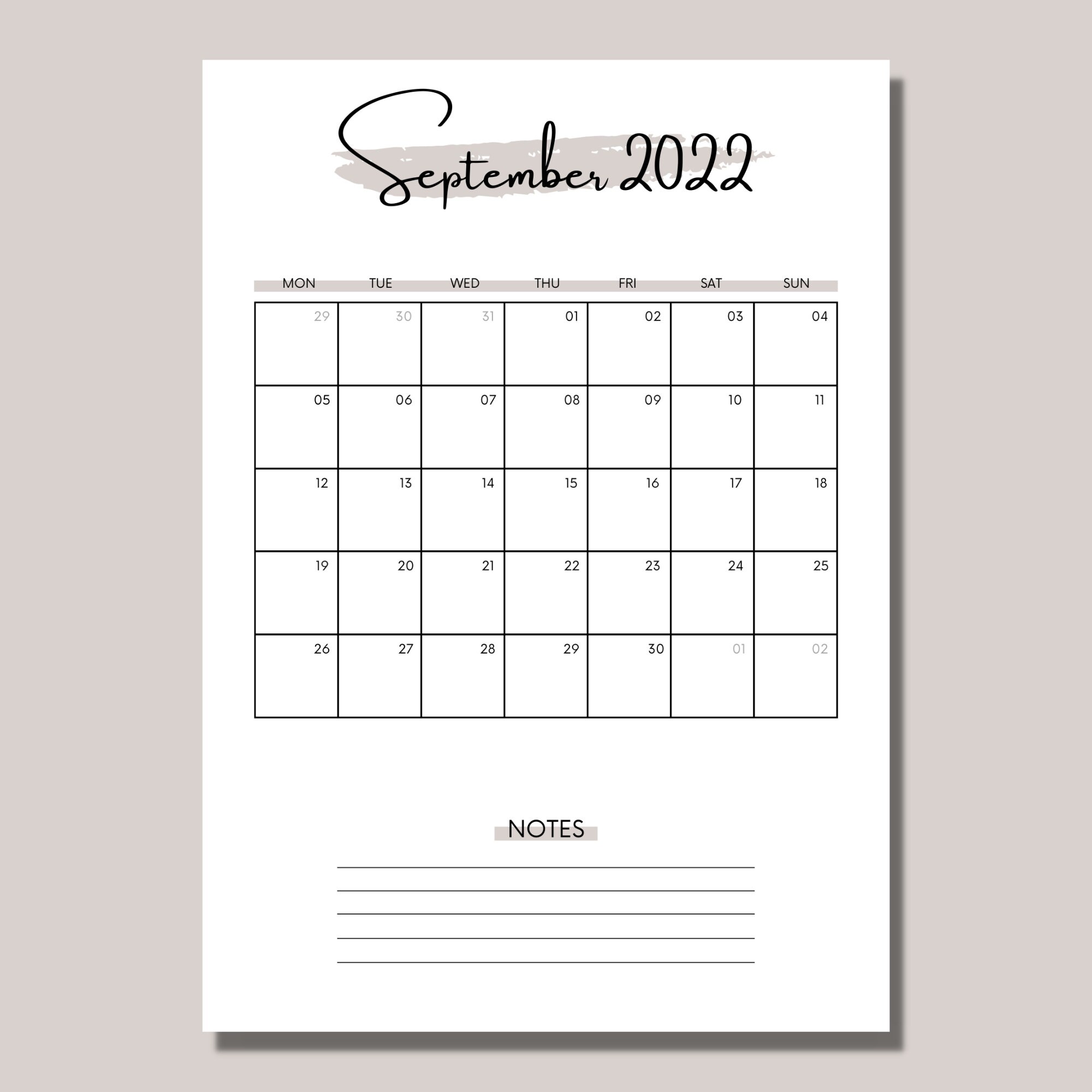 Student Planner Printable Monthly Calendar College Student - Etsy