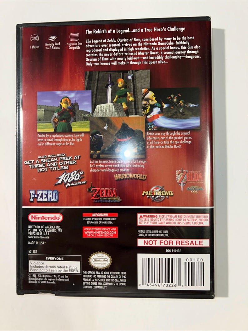 The Legend of Zelda: Ocarina of Time - Master Quest Nintendo Gamecube ...