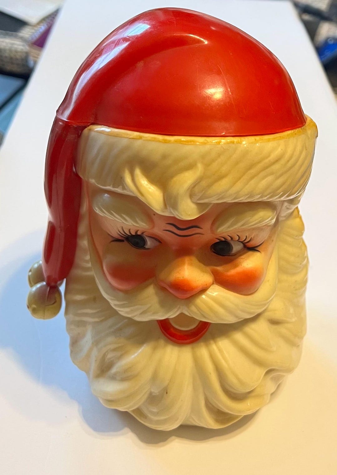 1973 Hard Plastic Santa Head - Etsy