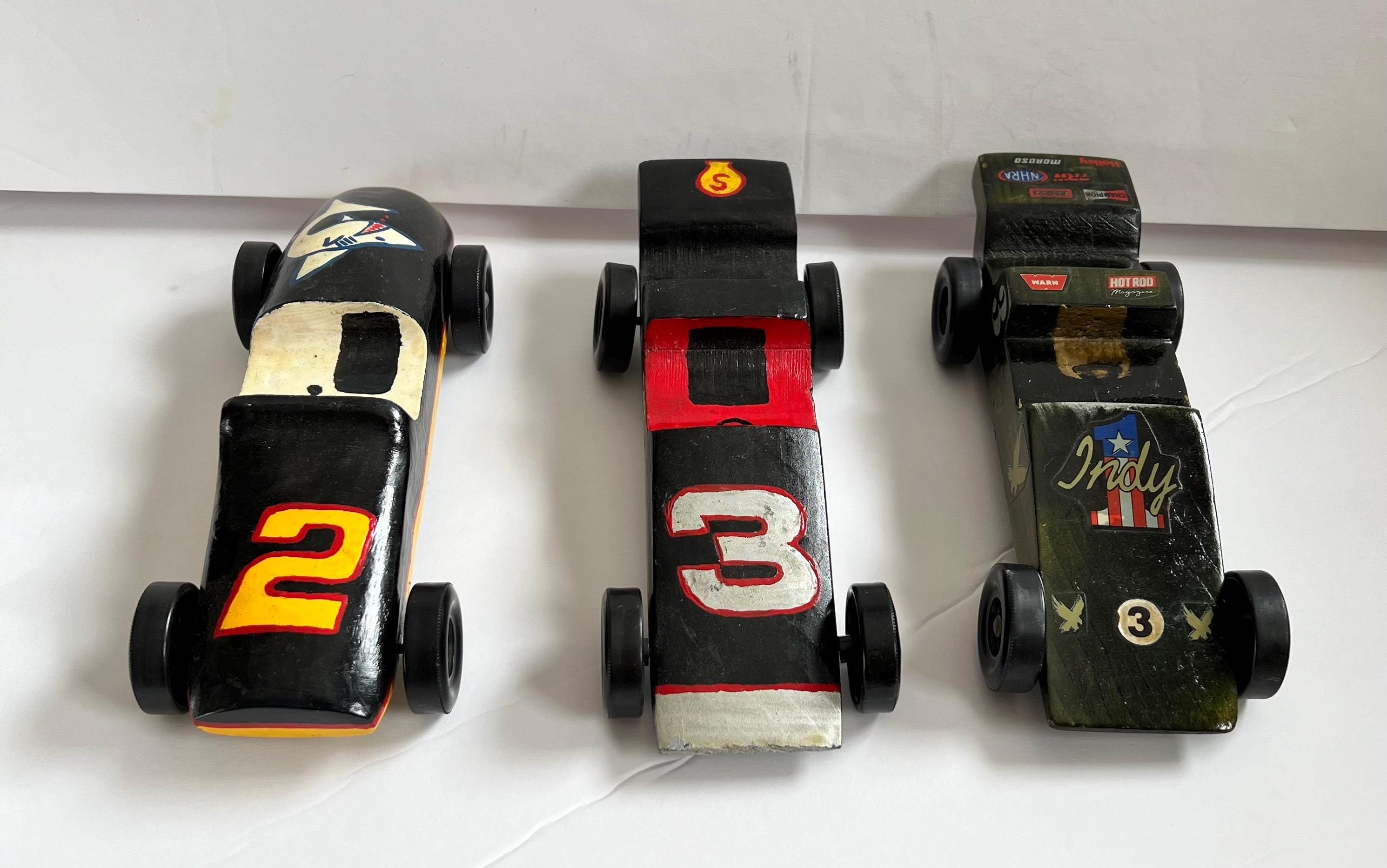 3 Wood Racing Derby Cars - Etsy