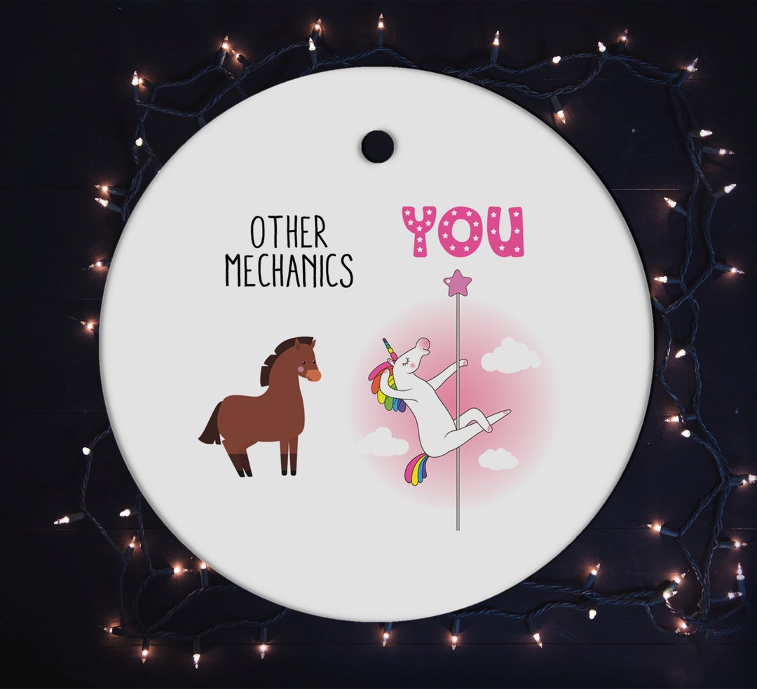 Unicorn Mechanic Ornament, Mechanic Decoration, Mechanic Gift, Mechanic ...