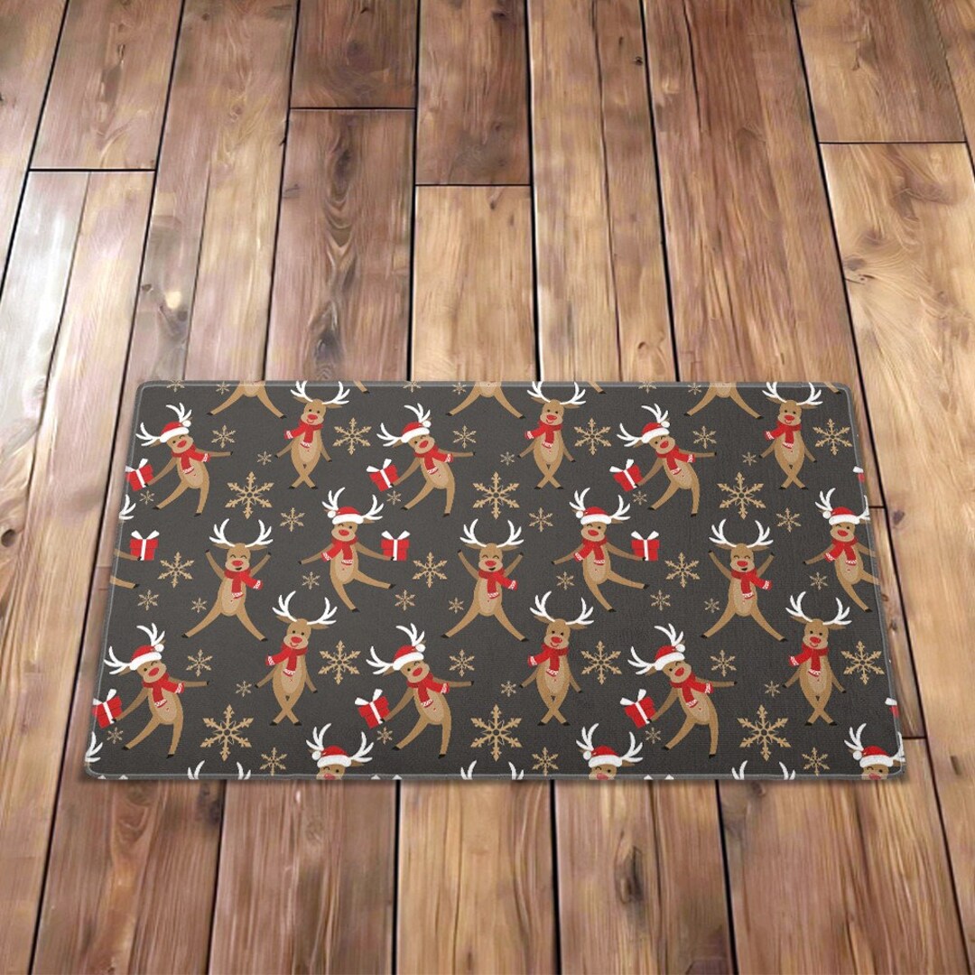 Reindeer Doormat, Reindeer Gift, Reindeer Door Mat, Reindeer Welcom Mat ...